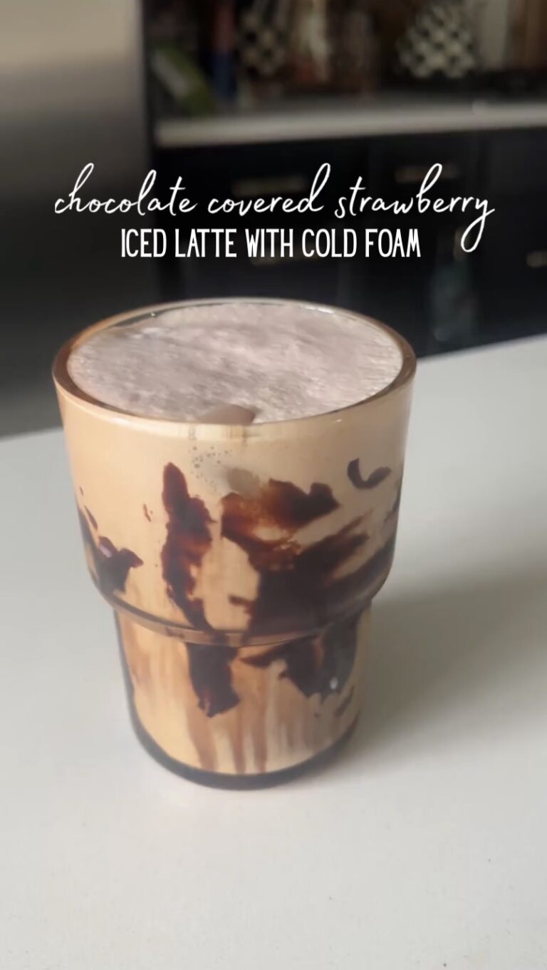 Decadent Chocolate Covered Strawberry Iced Latte You Cannot Stop ...